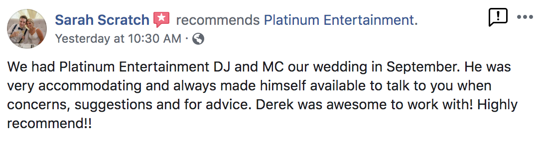 REVIEWS | Platinum Entertainment